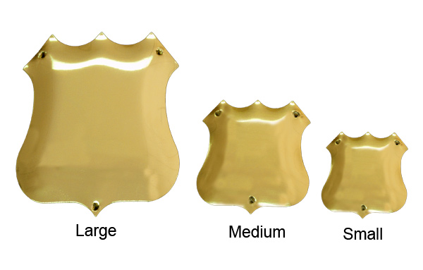 Side Shield Domed – Bright Gold – NZ Trophies