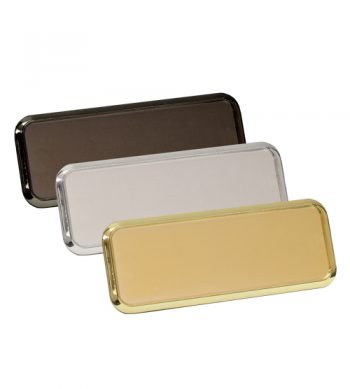 Rounded Rectangle Badge – Small Gold – NZ Trophies