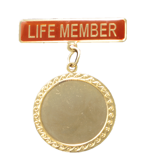 Red Life Member Badge & Centre Holder – NZ Trophies