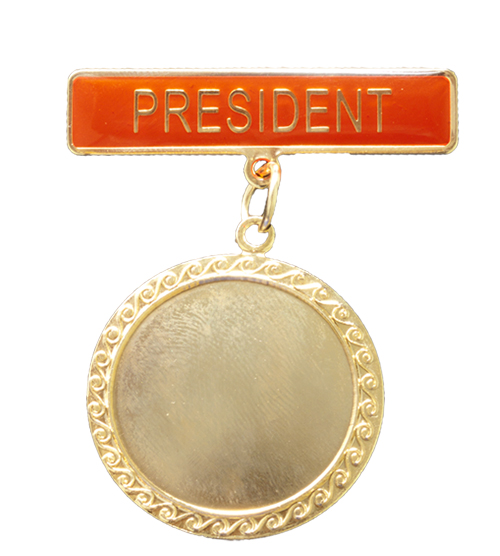 Red President Badge & Centre Holder – NZ Trophies