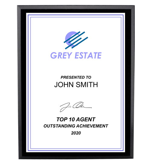 Black Plaque – White Plate – NZ Trophies