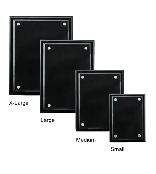 Black & Acrylic Plaque – NZ Trophies