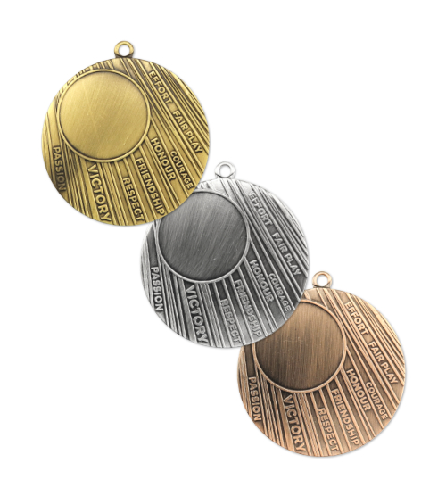 Team Spirit Medals – 50mm – NZ Trophies